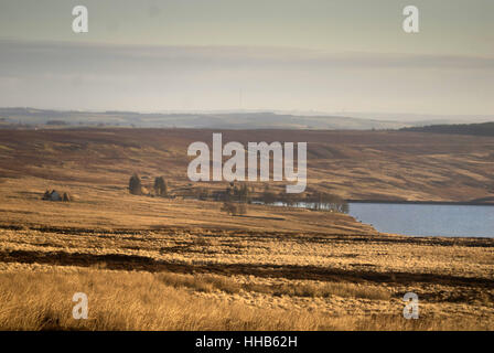 Smiddy Shaw house and reservoir, County Durham Stock Photo - Alamy