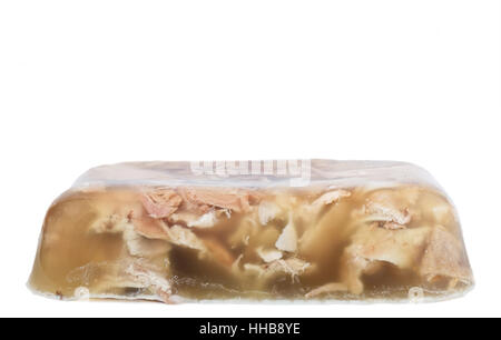 Jelly broth isolated on white Stock Photo - Alamy