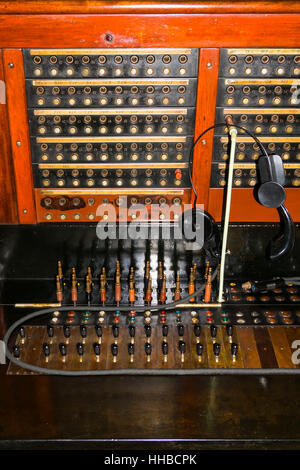 Antique Vintage Telephone Switchboard, Communication Connection Concept ...