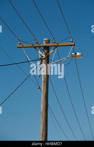 Electric line post Stock Photo - Alamy