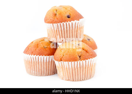 Pyramid of muffins against a white background Stock Photo - Alamy