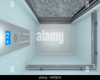 wait, waiting, hall, elevator, lift, corridor, board, colour, modern ...