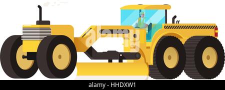 motor grader illustration Stock Vector Image & Art - Alamy