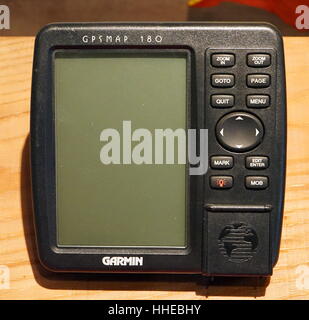 Marine GPS navigation device circa 1990. The Global Positioning System ...
