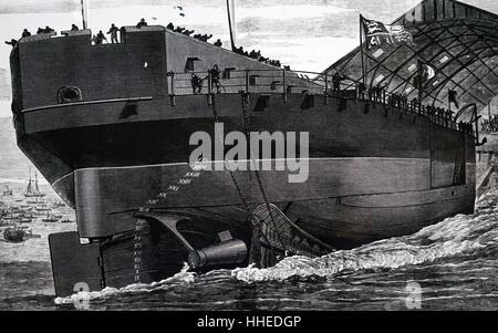 Illustration depicting ships of the British Navy anchored off of ...