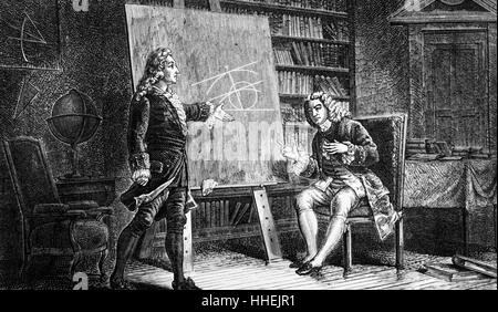 Jacques and Jean Bernoulli working on geometrical problems. Jacques ...