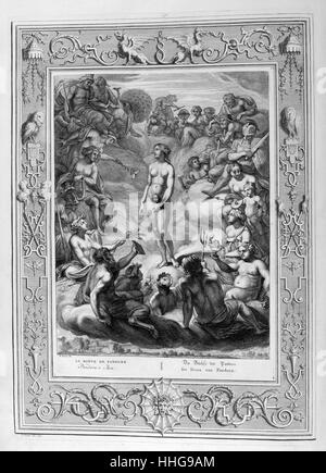 Prometheus devoured by the eagle. Engraved illustration from 'The ...