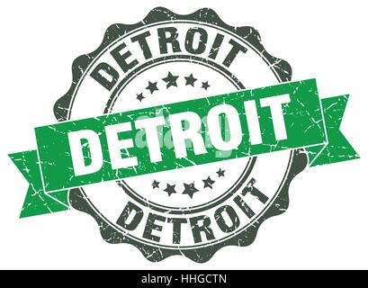 Detroit round ribbon seal Stock Vector Image & Art - Alamy