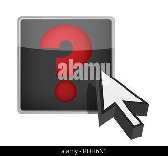 question mark pointer illustration over a white background Stock Photo ...