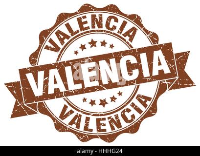 Valencia round ribbon seal Stock Vector Image & Art - Alamy