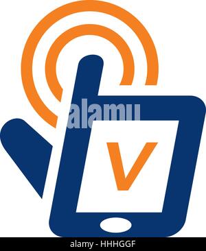 Hand Phone Solutions Center Initial R Stock Vector Image & Art - Alamy