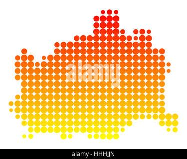 city, town, vienna, austrians, illustration, circle, card, spotted, dot ...