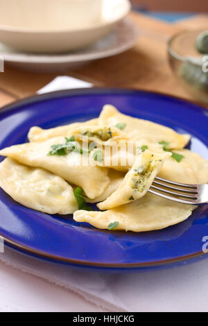 Pierogi, polish boiled dumplings Stock Photo - Alamy