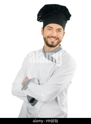 Young handsome chef cook isolated on white Stock Photo - Alamy