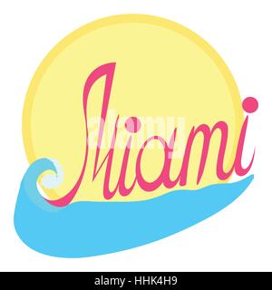 Miami palm logo, cartoon style Stock Vector Image & Art - Alamy