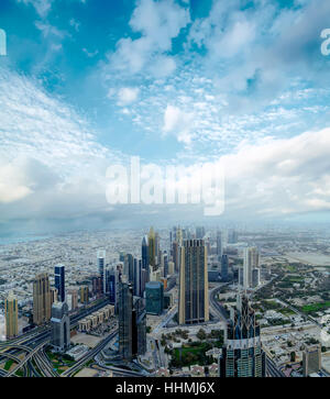 Day-time view of downtown Dubai from Burj Khalifa Stock Photo - Alamy