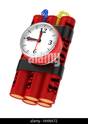 bomb dynamite red color clock timer countdown illustration Stock Photo ...
