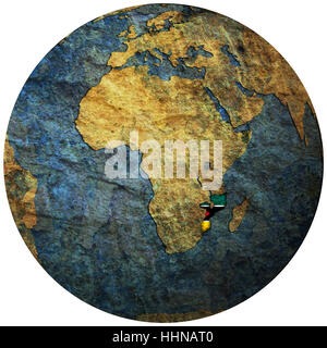 isolated, political, africa, vintage, flag, rust, continent, hemisphere ...