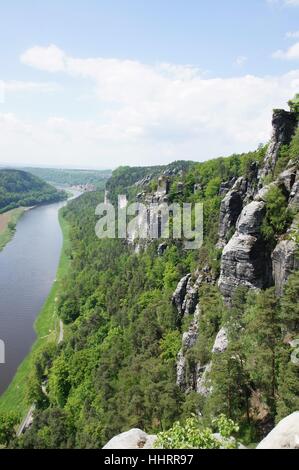 tourism, ravine, elbe, mountain, river, water, detail, environment ...