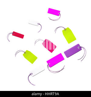 Price or luggage tag isolated over white Stock Photo - Alamy