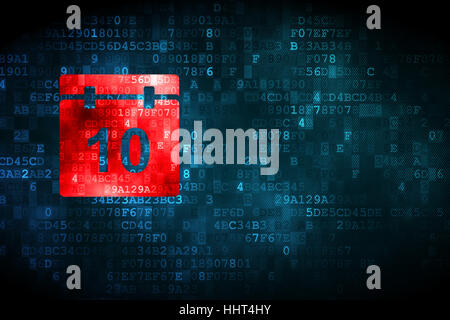 Timeline concept: Calendar on Digital Paper background Stock Photo - Alamy