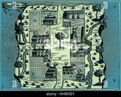 Map of Acadia, 17th century colony of New France in northeastern North ...
