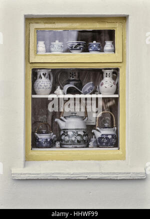 window display, china shop, old town, Prague, Czech Republic Stock ...