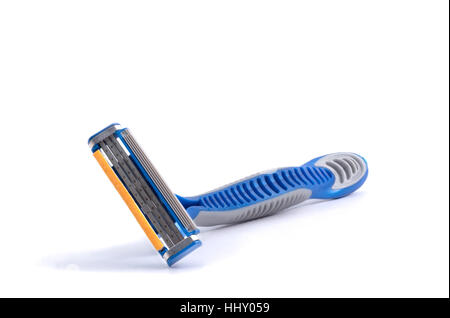 Shaving razor tri-blade isolated on a white background. Wirh clipping ...