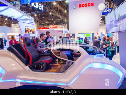 LAS VEGAS - JAN 08 : The Bosch booth at the CES show in Las Vegas on ...