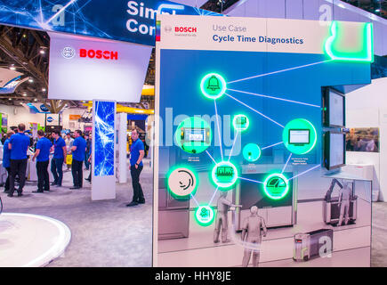 LAS VEGAS - JAN 08 : The Bosch booth at the CES show in Las Vegas on ...