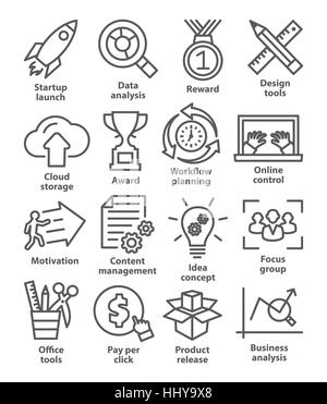 security linear vector icons in two colors isolated on white background ...