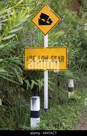 road sign - truck downhill Stock Photo - Alamy