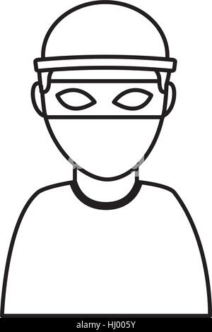 hacker avatar character isolated icon vector illustration design Stock ...