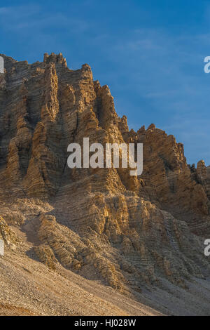 Glacier-carved cliffs of Jeff Davis Peak, the third highest mountain in ...