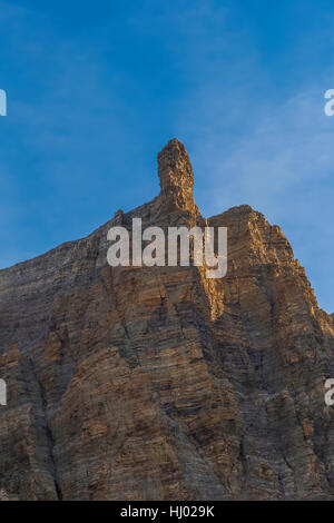 Glacier-carved cliffs of Jeff Davis Peak, the third highest mountain in ...