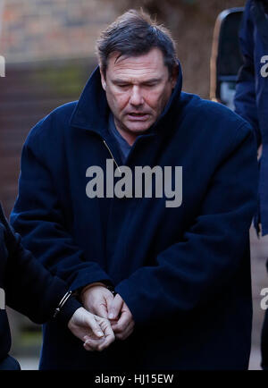 Robert Trigg arrives in custody at Lewes Crown Court in England for ...