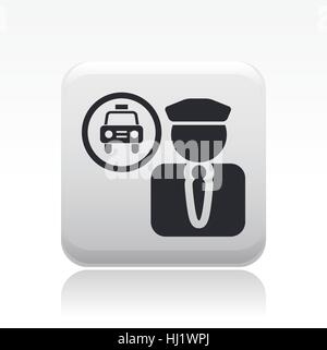 Vector illustration of single isolated taxi icon Stock Photo - Alamy