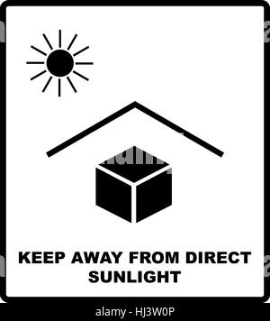 Protect from sunlight sign. Vector illustration, flat design Stock ...