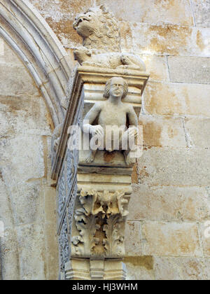 Korcula ancient artwork and craftmanship details,St.Mary,Jesus,St.Roch ...
