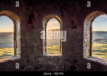 Ancient castle window, stone wall, covered with green ivy Stock Photo ...