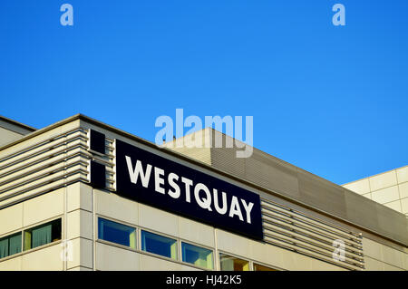 Westquay shopping centre facade in Southampton, England, UK Stock Photo ...