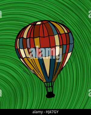 A design for an enormous hot air travel balloon called Le Minerve ...
