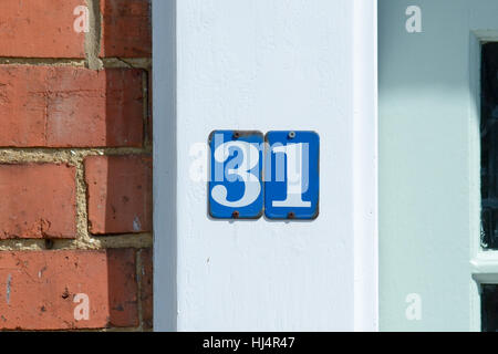 House number 31 sign Stock Photo - Alamy