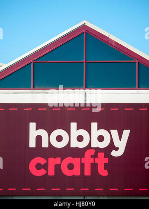 Hobby Craft store. Sign outside a Hobby Craft shop in Stevenage, UK ...