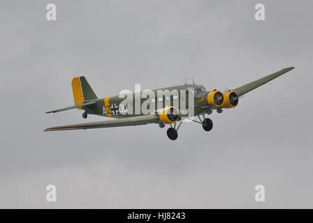 Vintage WW2 German JU-52 Junkers Trimotor transport plane Stock Photo ...