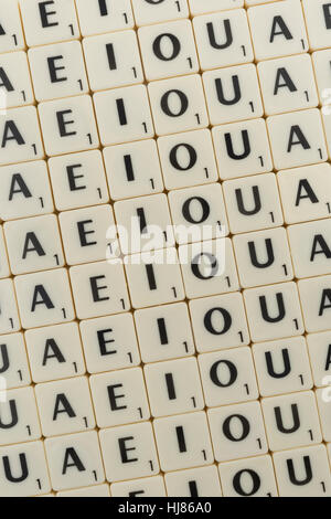 Scrabble-type plastic tiles - illustrating concepts of literacy Stock ...