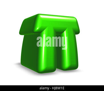 Pi Greek alphabet letter, mathematical symbol and decimal sequence ...