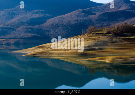 Ramsko jezero (Rama Lake), artificial lake in Rama Valley, Dinaric Alps ...
