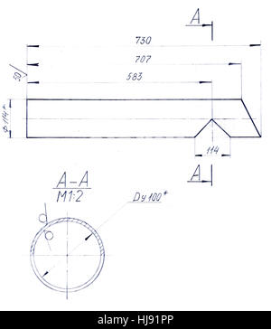 Detail of radius pencil drawing on white paper Stock Photo - Alamy
