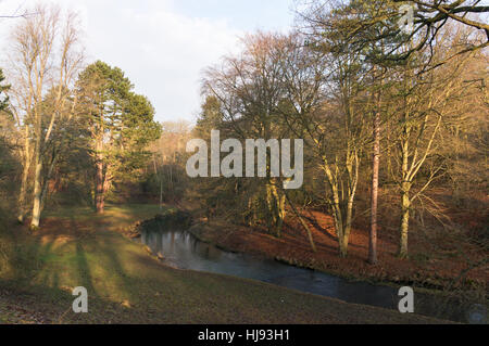 The river Gaunless passing through the grounds of Auckland Castle ...